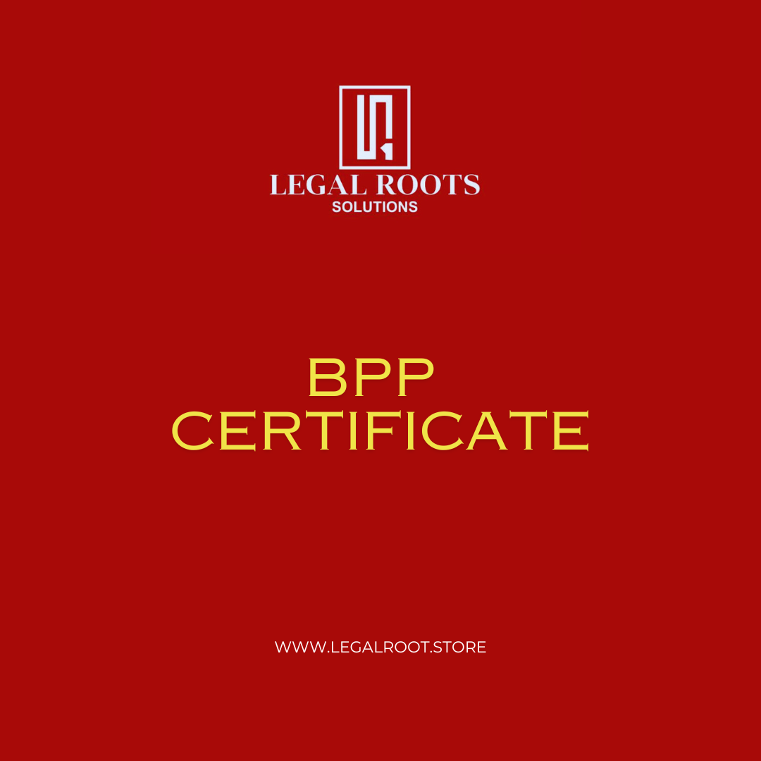 BPP CERTIFICATE Legal Root Store